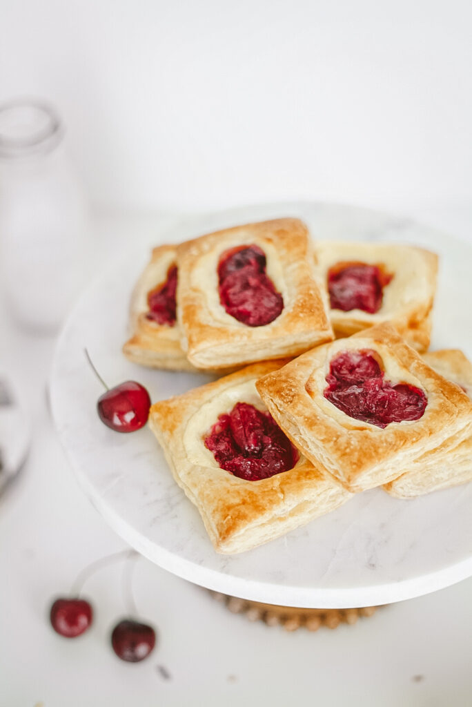 Cherry Cream Cheese Puff Pastries - Vagrant Appetite