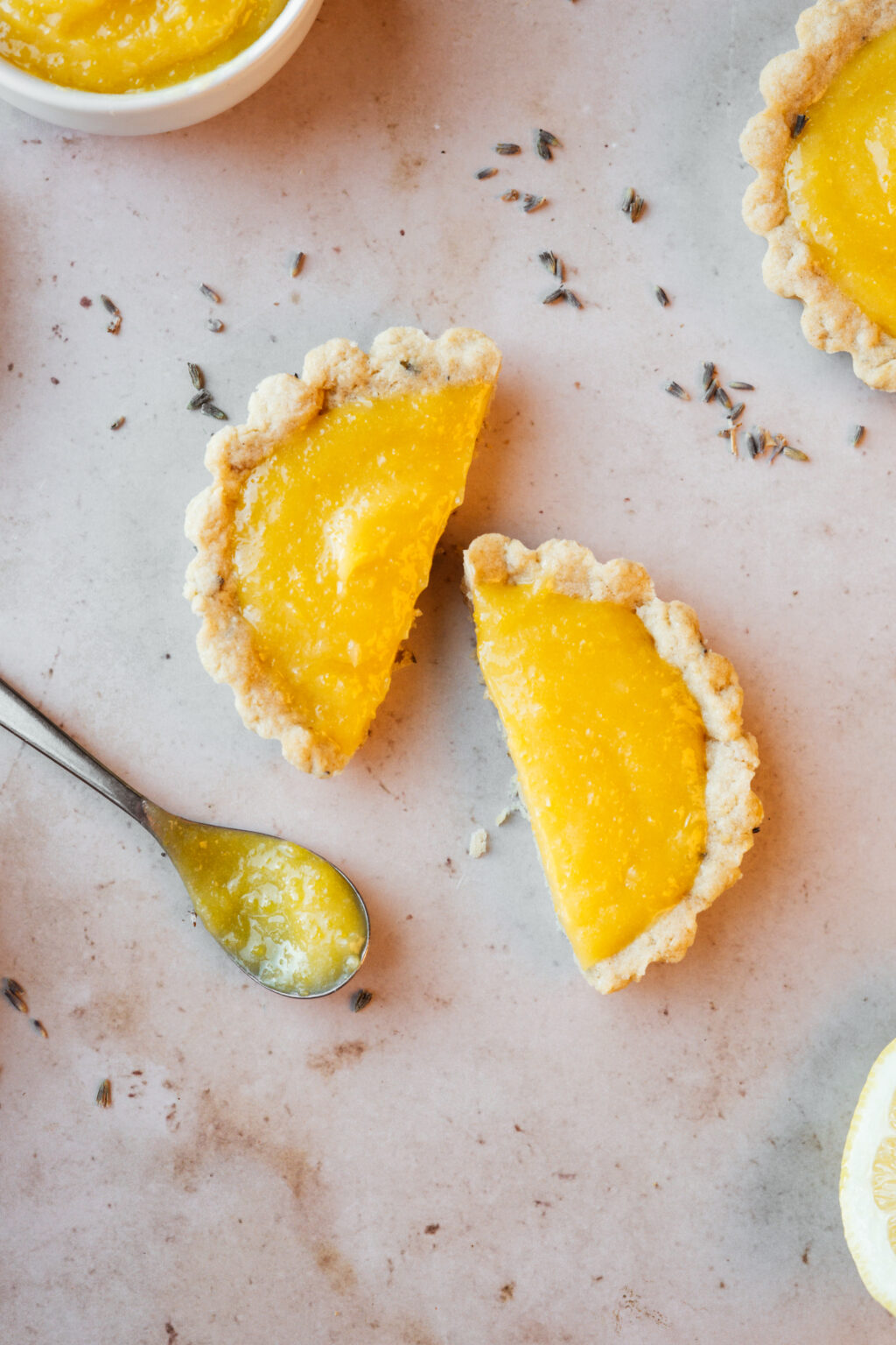 Mini Lemon Lavender Tarts - vagrant appetite