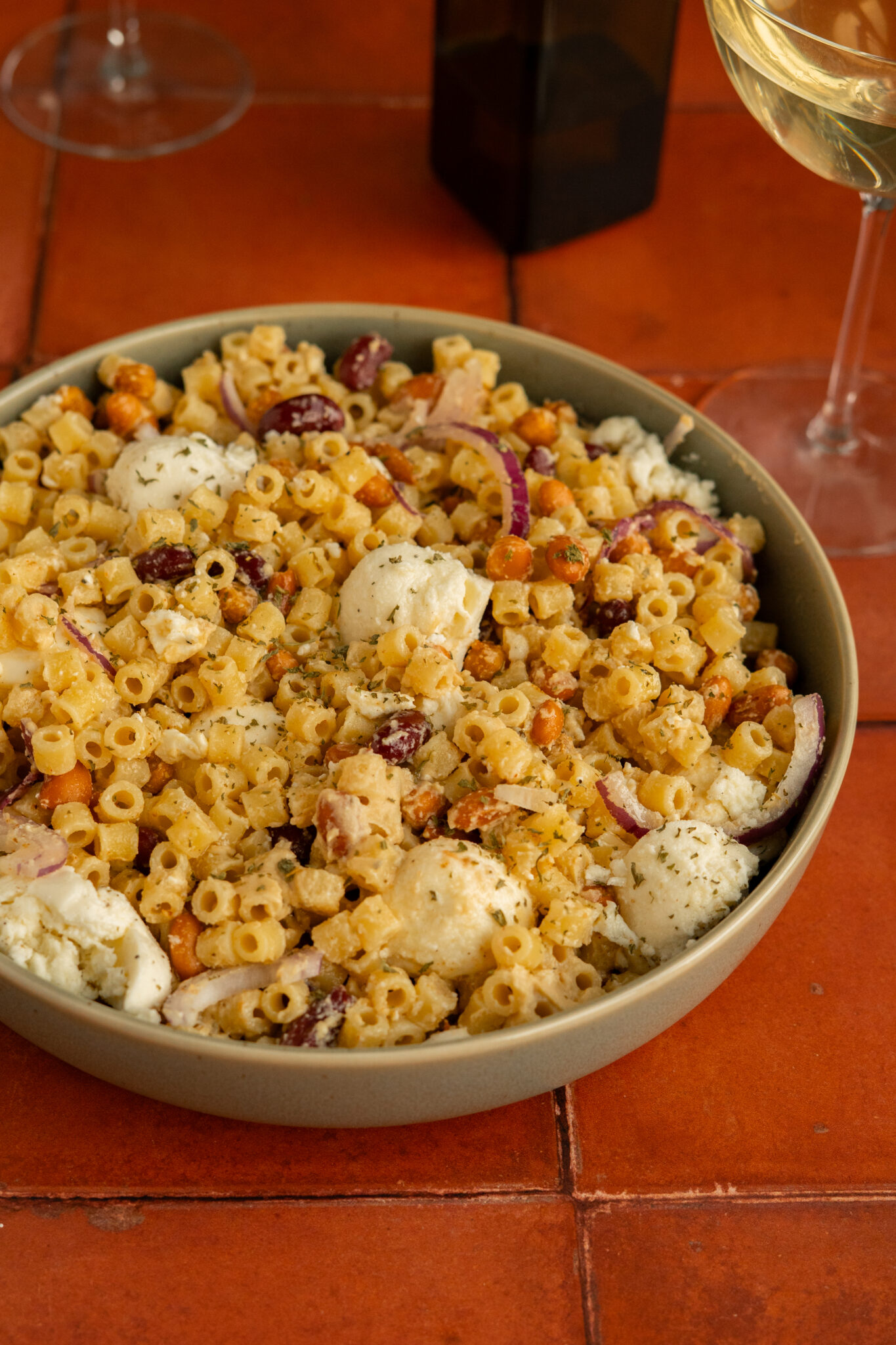 Bean and Chickpea Pasta Salad - Vagrant Appetite
